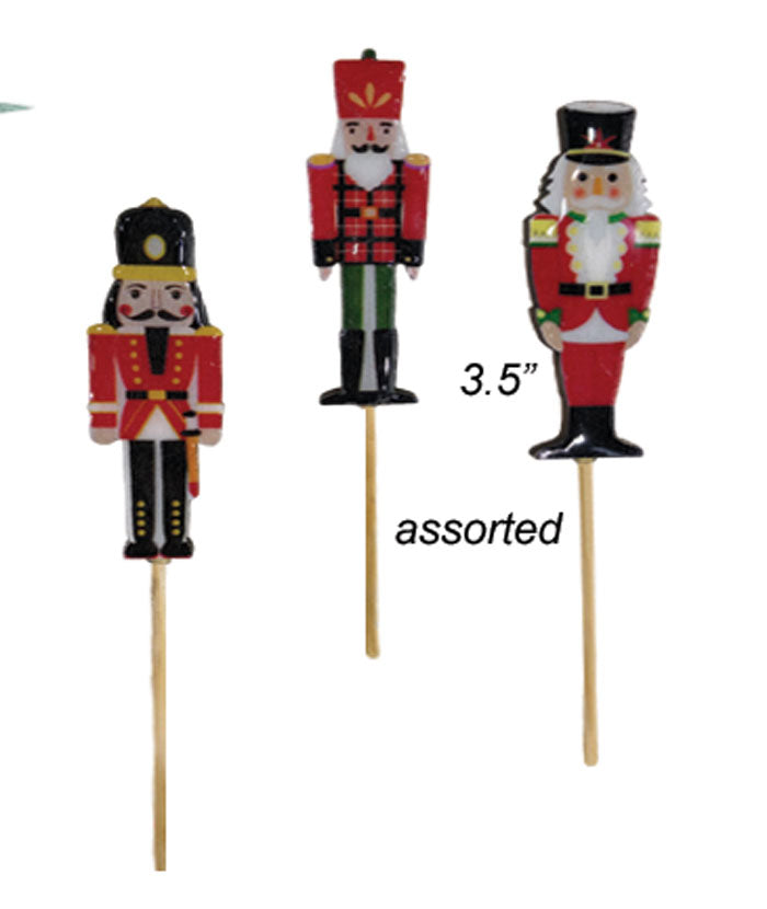 Wholesale Nutcracker Boy Christmas Picks Doz for Plants and Flower ...